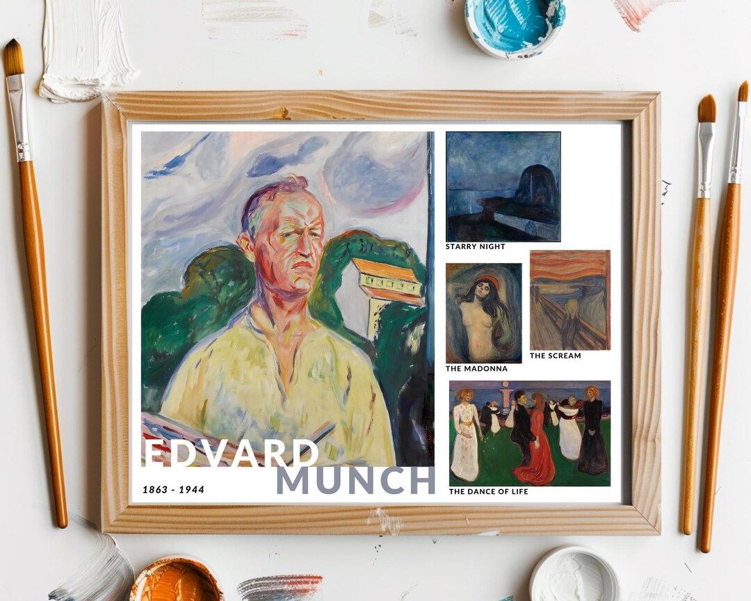 Edvard Munch Poster Prints Munch Scream Digital Download Art Education ...