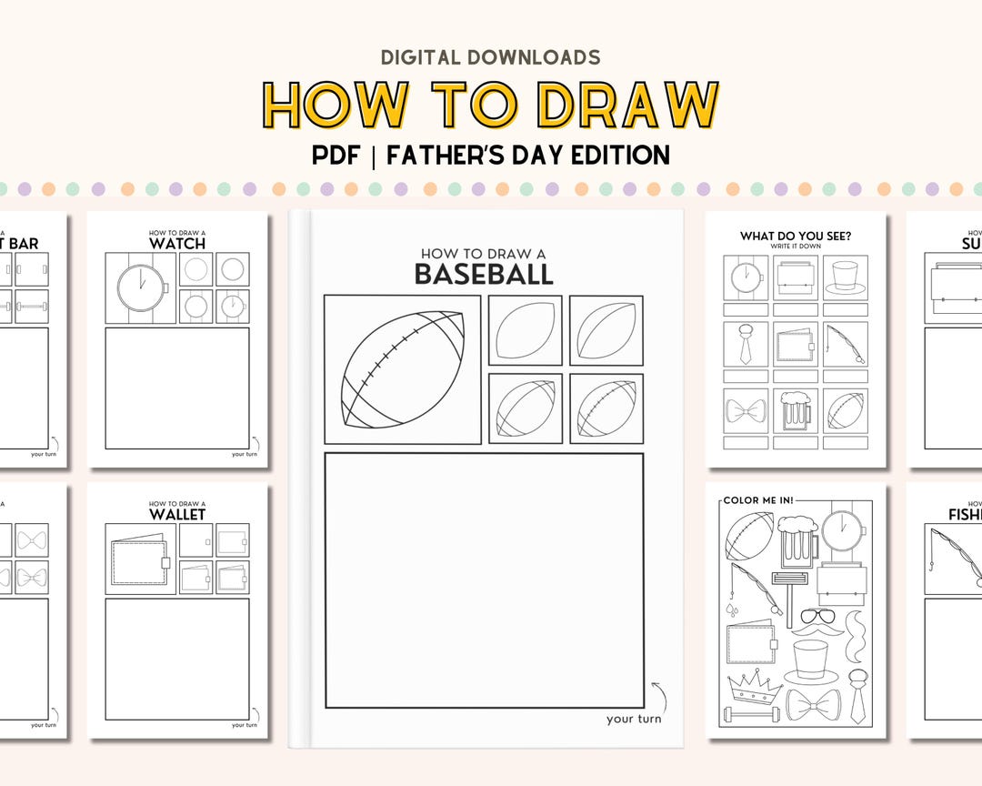 Stuff to Draw on Fathers Day Activity for Kids How to Draw Printables ...