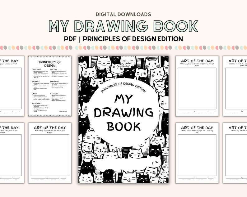 Principle of Design Drawing Practice Youth Art Activities Book High ...