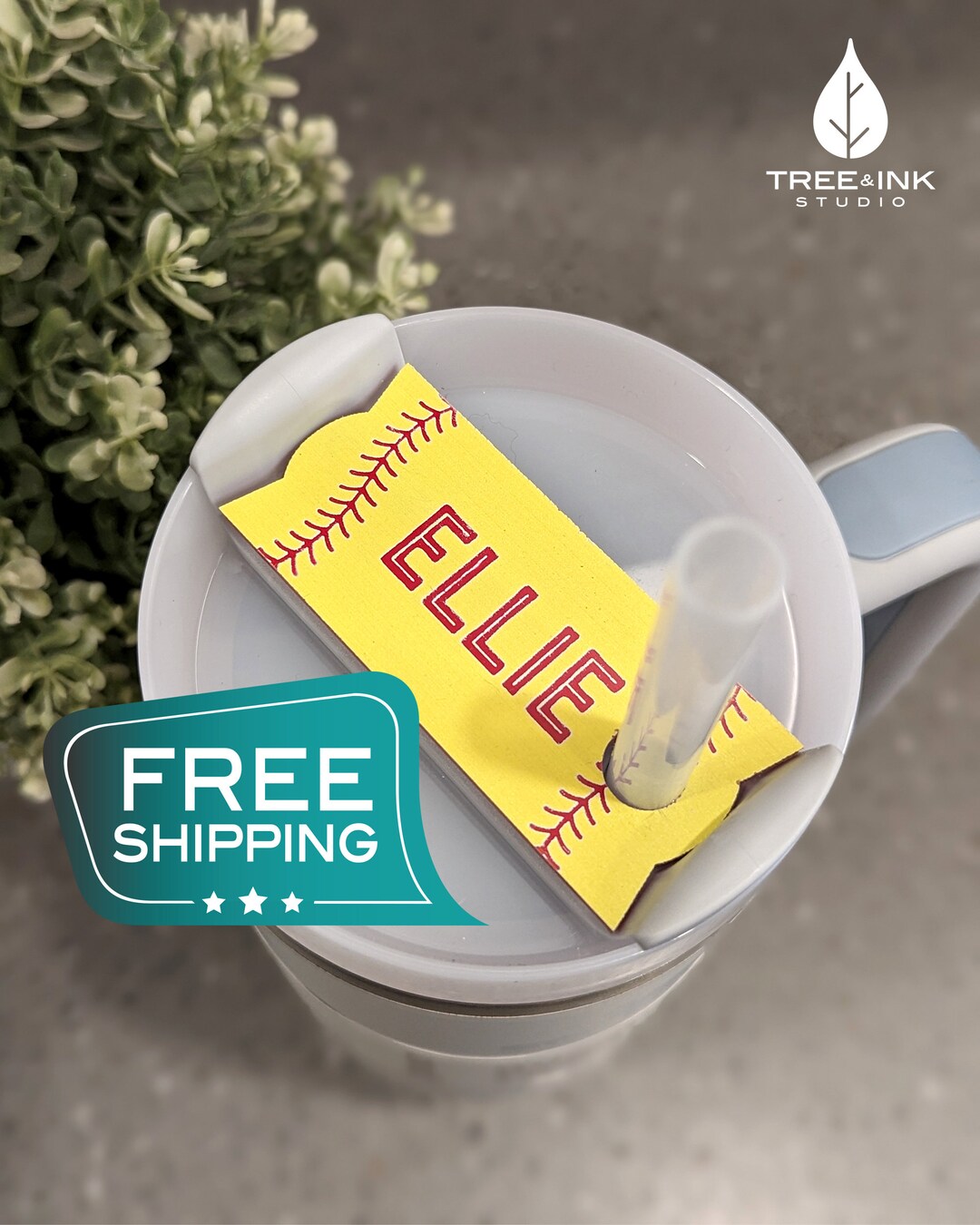 Custom Softball Stanley Topper Personalized Stanley Tumbler Lid Free ...