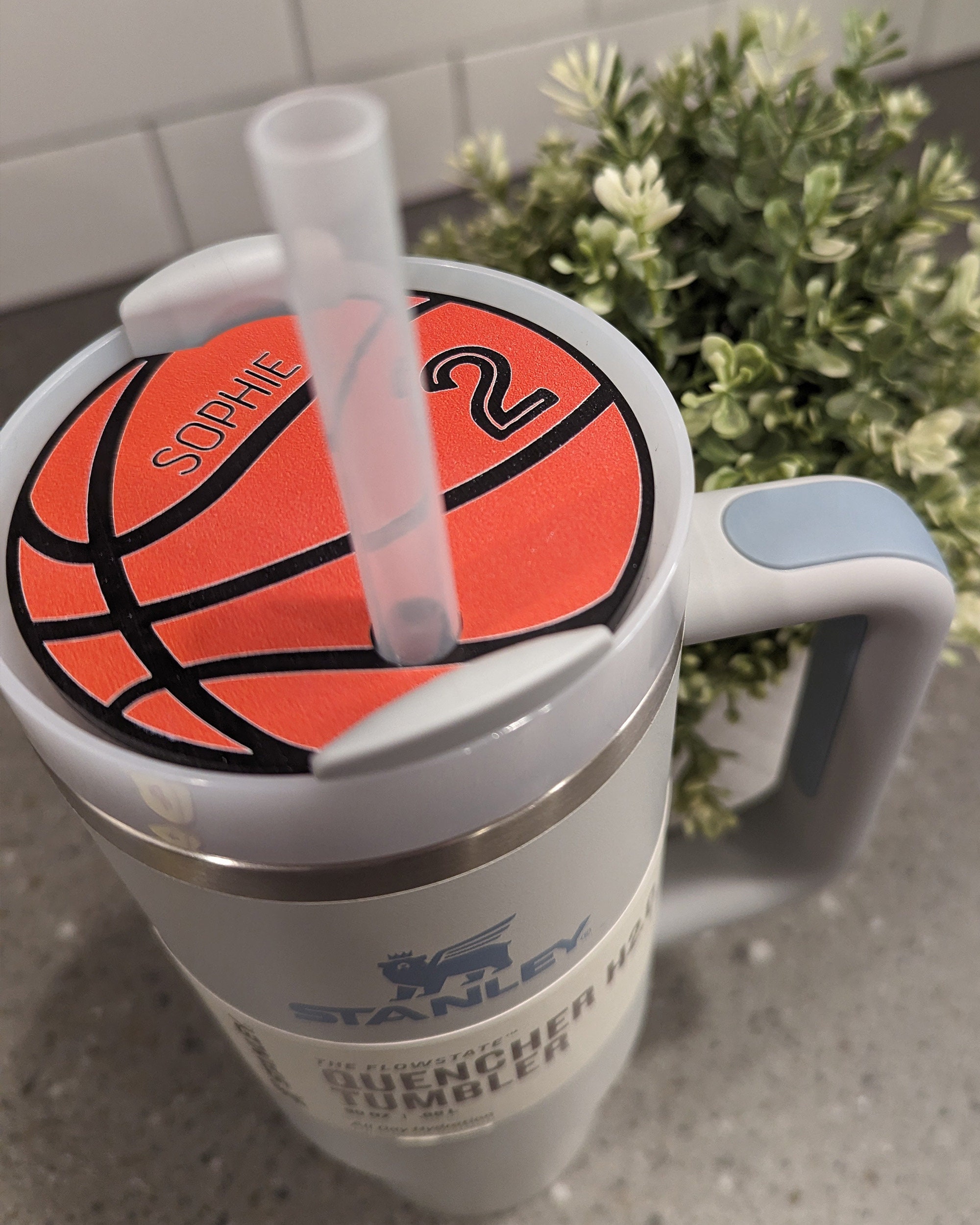 Custom Basketball Stanley Topper Personalized Stanleytumbler Lid Free ...