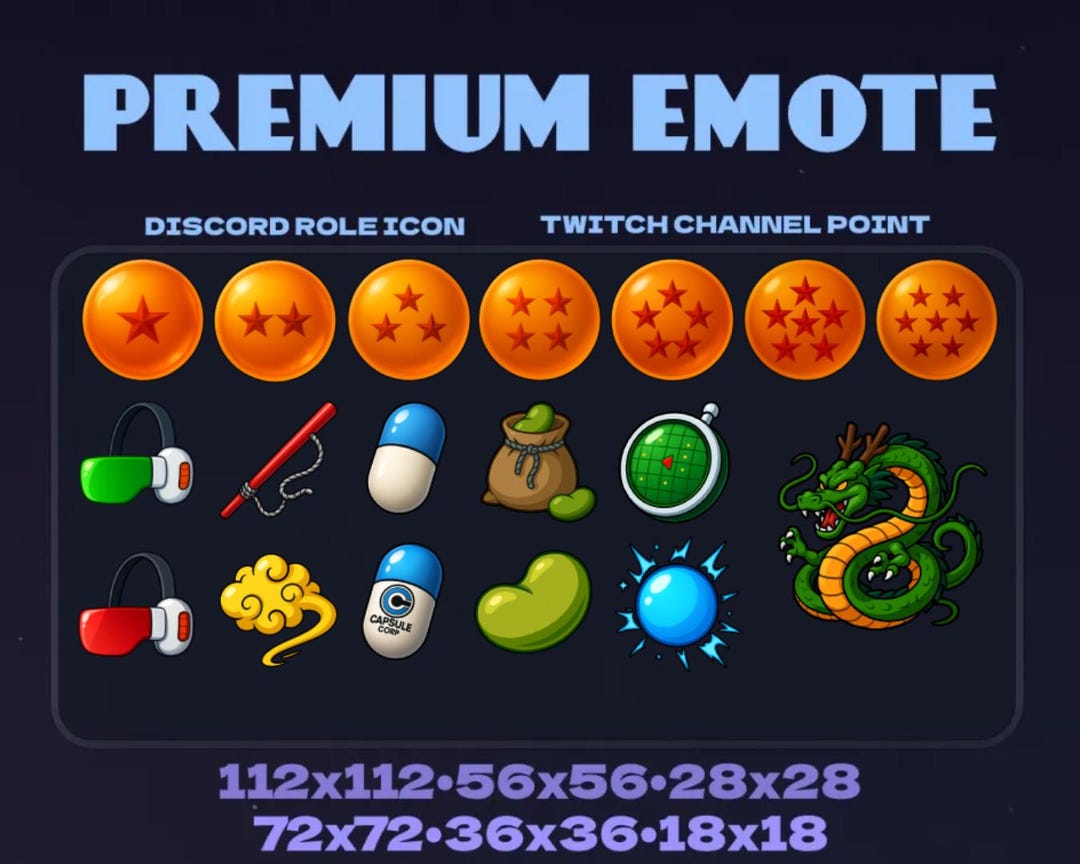 The Lagacy Dragon Ball Collection – Discord Server Badge Set / Twitch ...