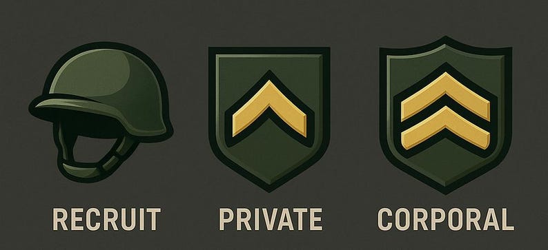 12 Military Rank Role Icons – Discord Server Badge Set / Twitch Tier ...