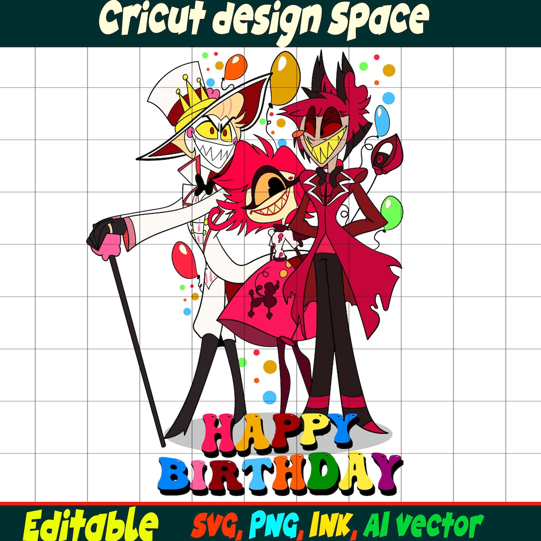 Editable Alastor Hazbin Hotel Happy Birthday, Lucifer Morningstar ...