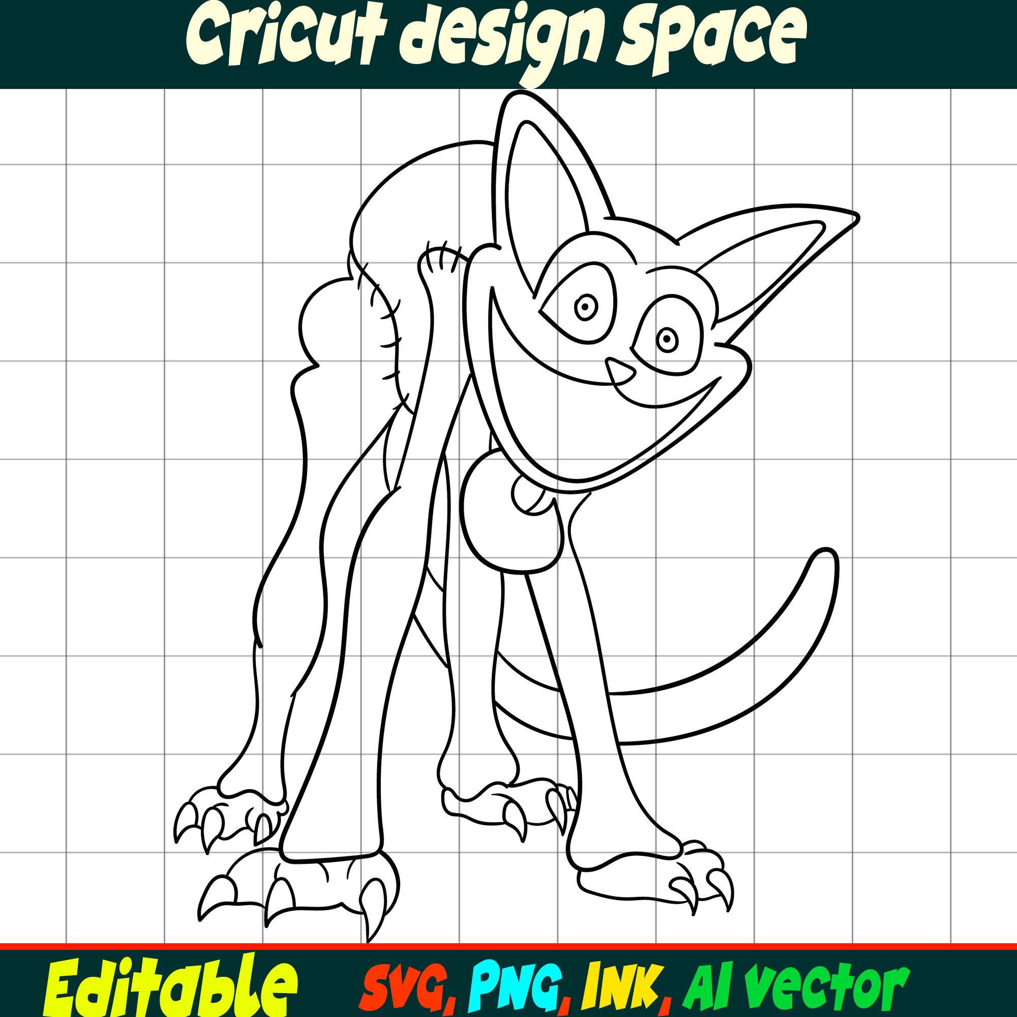 Editable Smilling Critters Nightmare Catnap From Poppy Playtime Digital ...