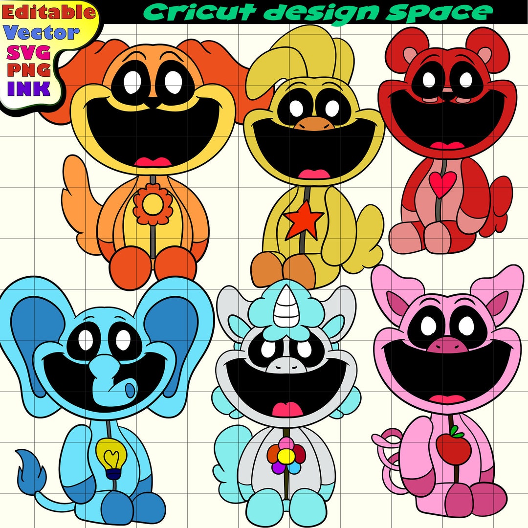 Editable CraftyCorn Poppy, Bobby BearHug humanizado,Bubba Bubbaphant ...