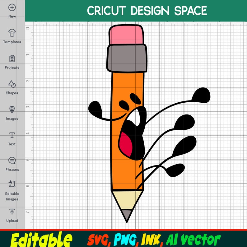 Editable bfdi Match SVG,bfdi Match PNG, bfdi Match Ink Páginas para ...