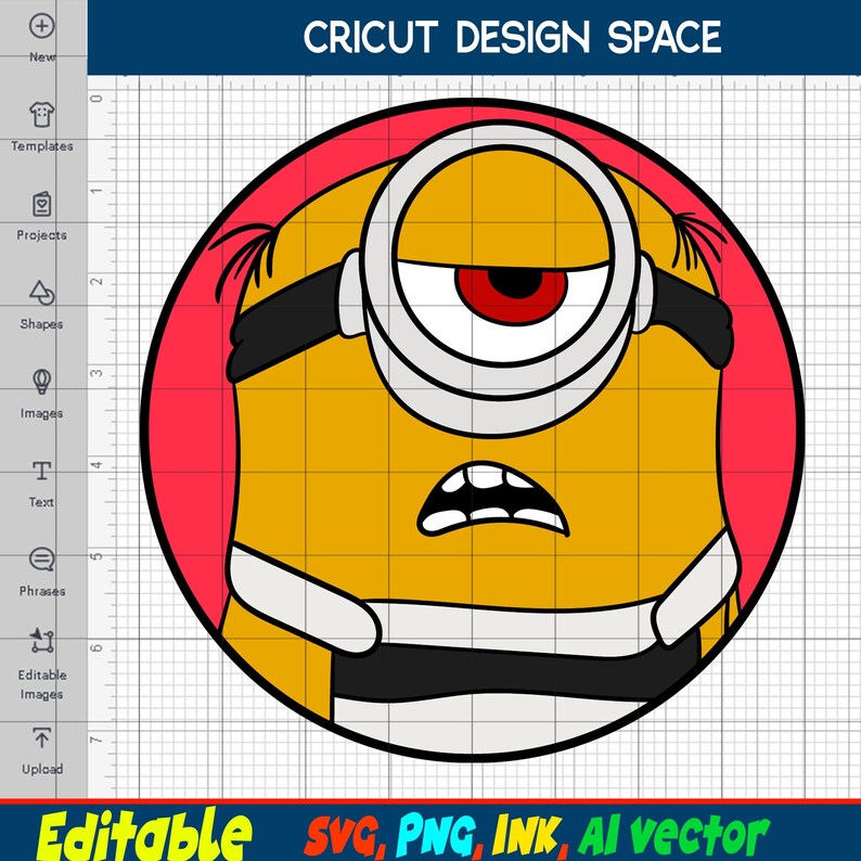 Editable Stickers Mega Minion Gus SVG, Minion Jerry PNG, Tim From ...