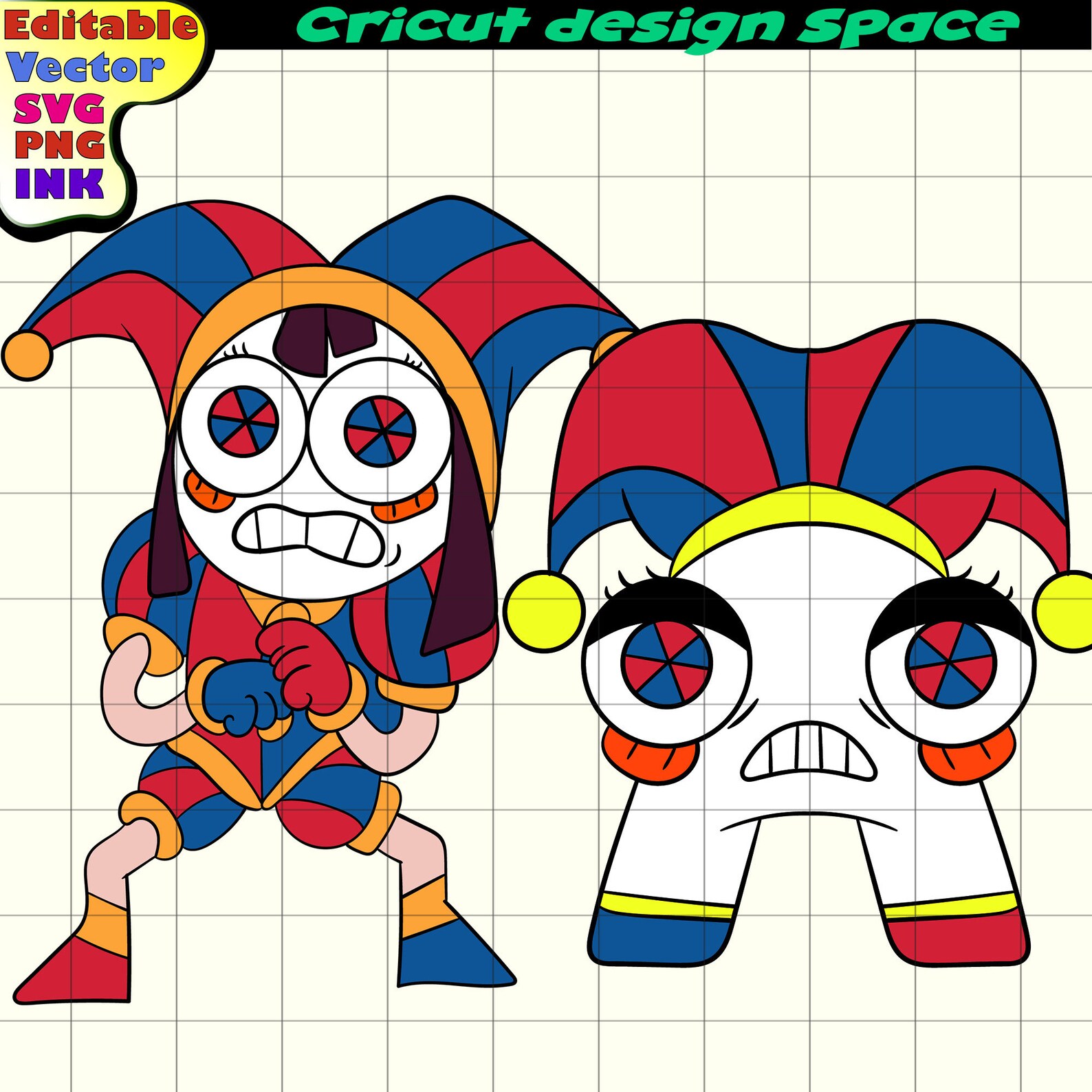 Editable Alphabet Lore Pomni Svg,pomni From the Amazing Digital Circus ...