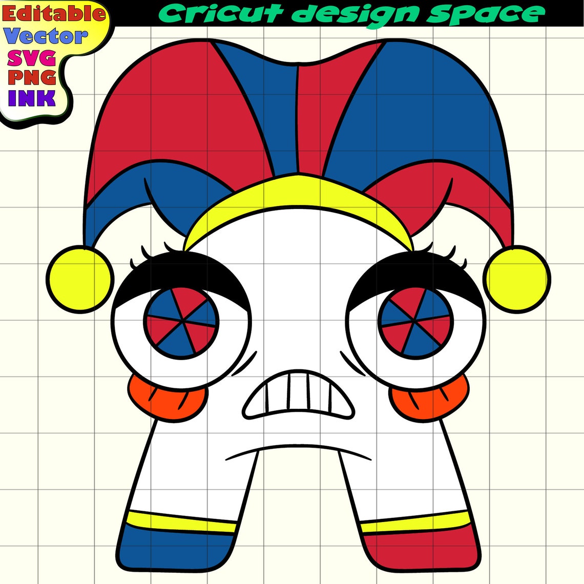 Editable Alphabet Lore Pomni Svg,pomni From the Amazing Digital Circus ...