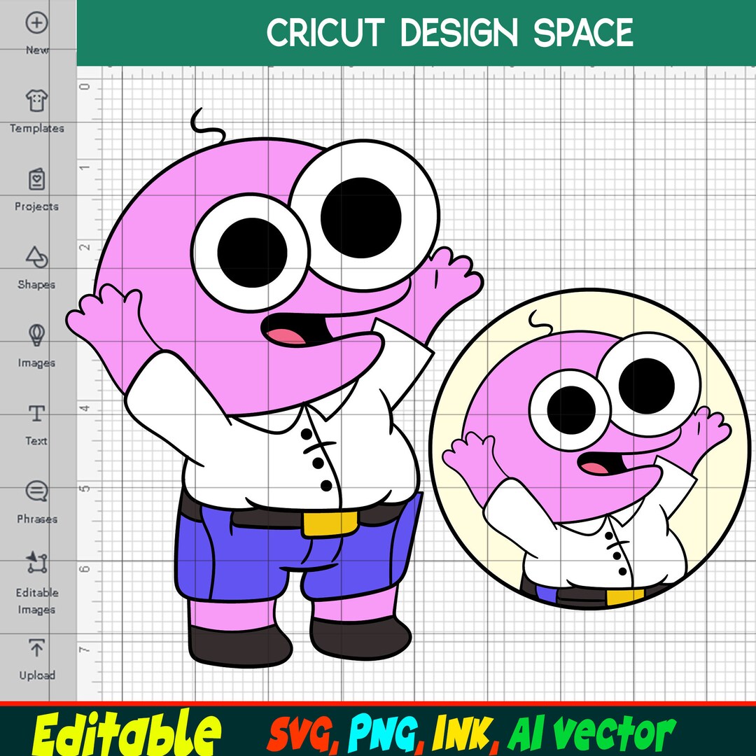 Editable Smiling Friends Stickers Pim Pimling SVG, Pim Pimling Sticker ...