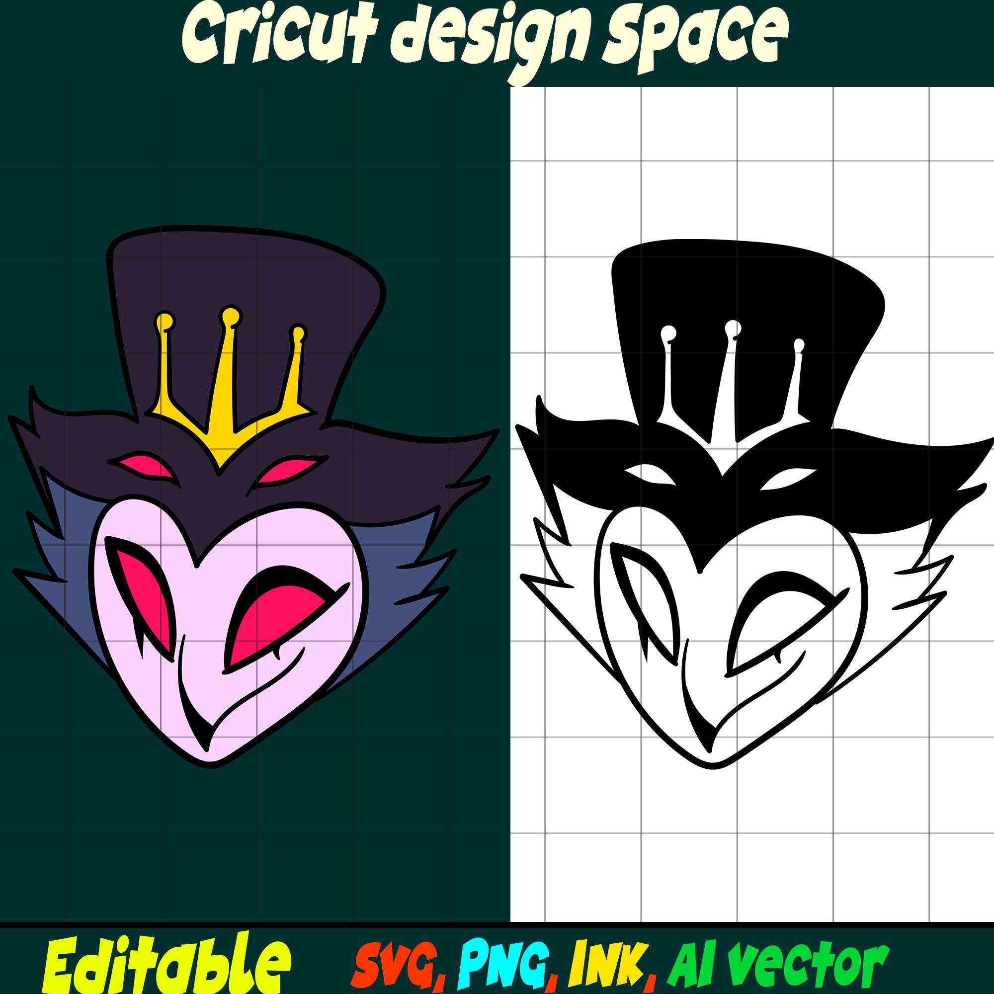 Editable Cut File Hazbin Hotel Helluva Boss Stolas Decal SVG, PNG, Ink ...