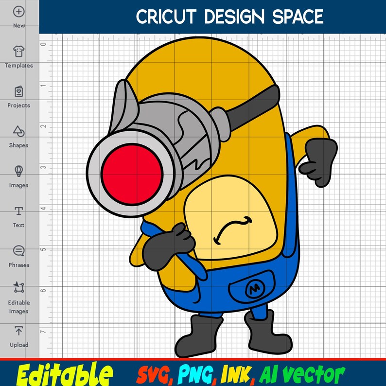 Editable Mega Minion Gus SVG, Minion Jerry PNG, Tim From Despicable Me ...