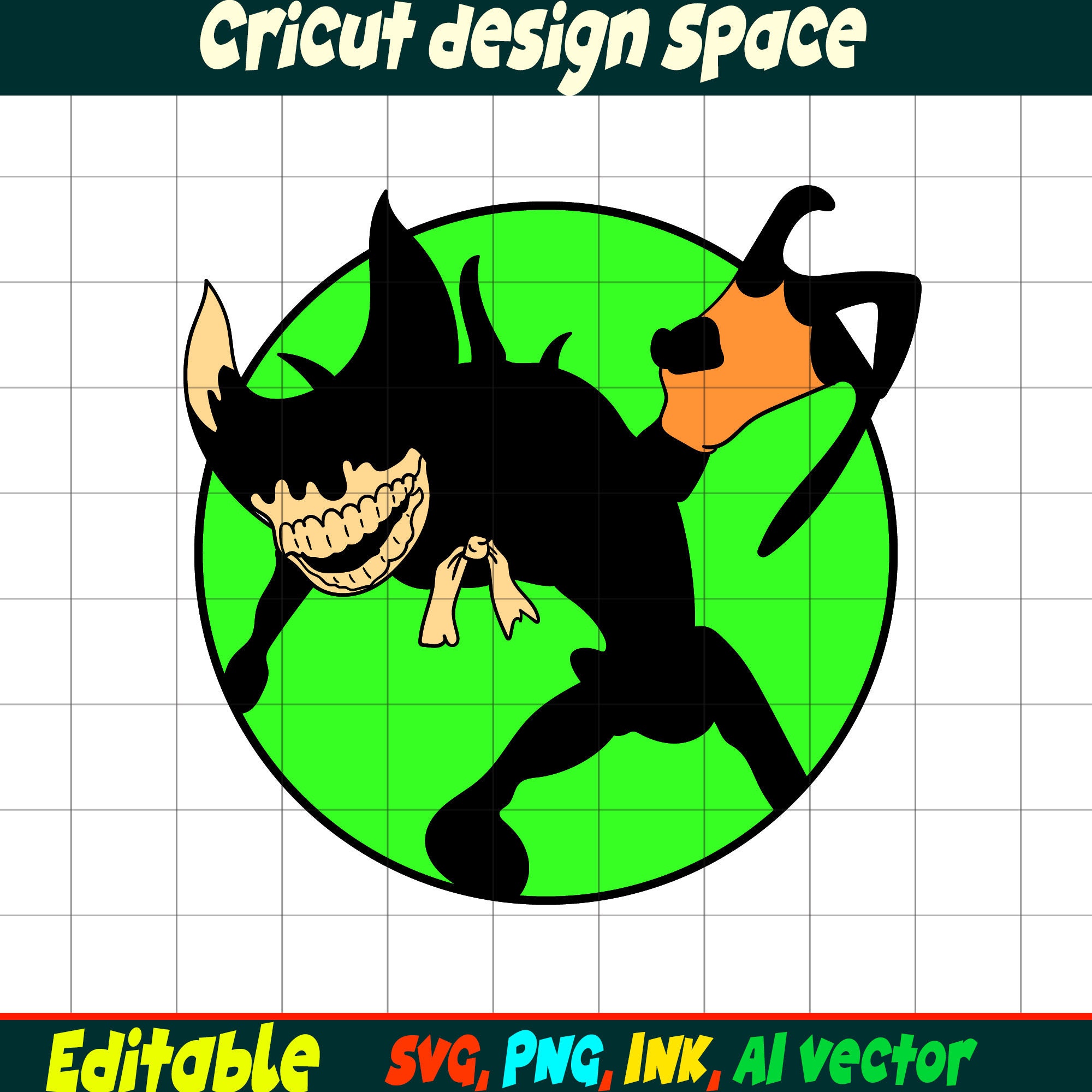 Editable Concept Bendy SVG Bendy Tom,piper Sticker,beast Bendy, Fisher ...