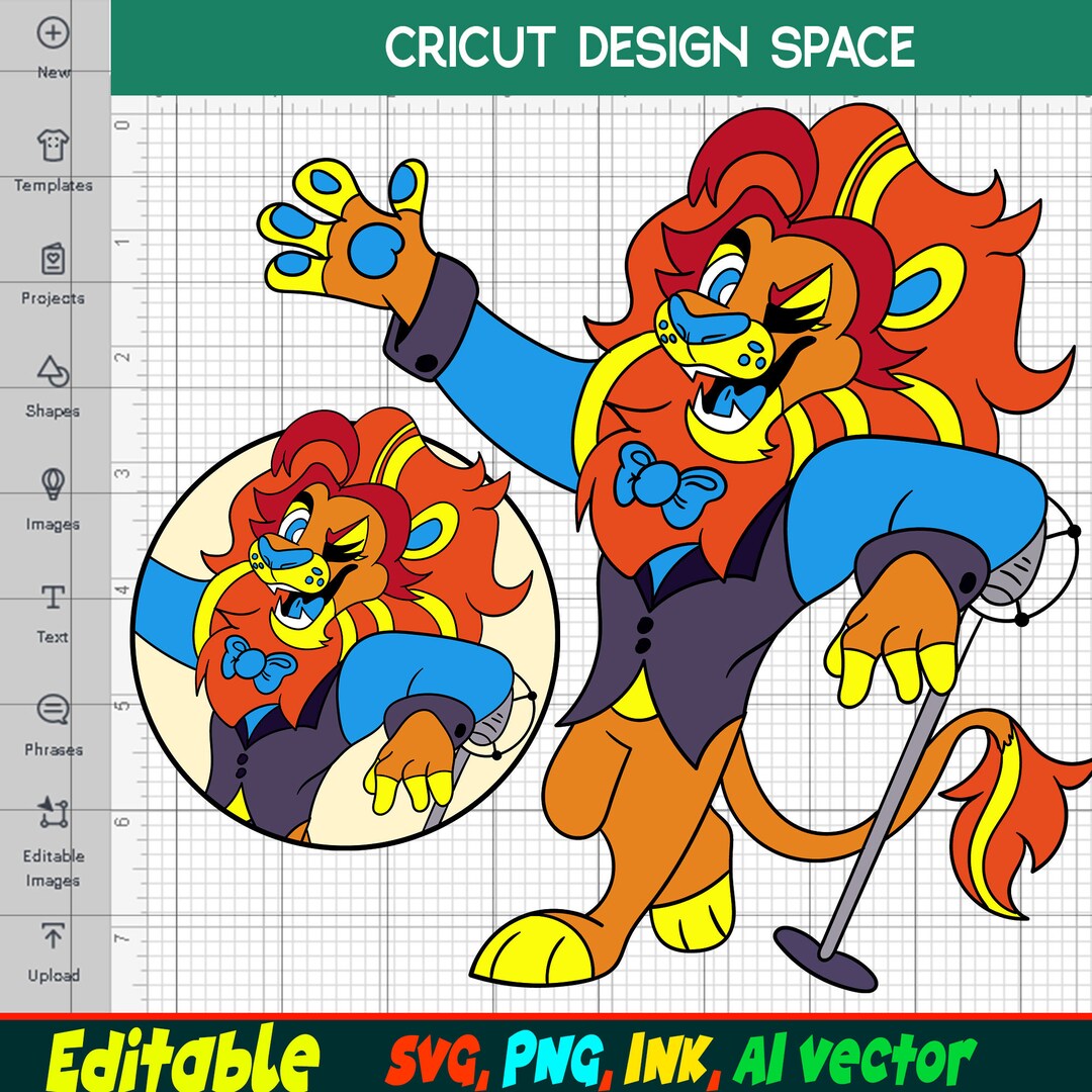 Editable Stickers Lloyd the Lion SVG,INDIGO PARK Lloyd the Lion Png ...