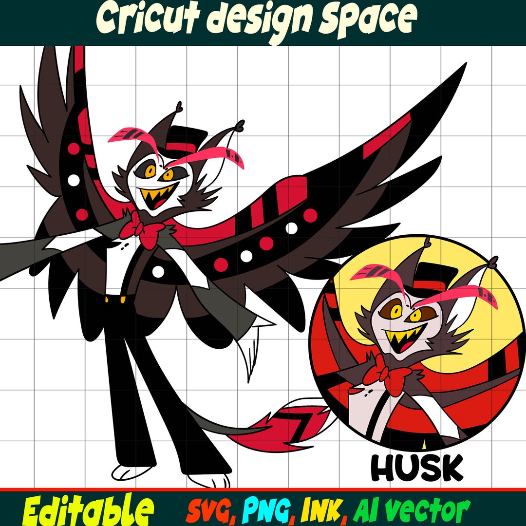 Editable Husk Hazbin Hotel SVG, Husk Hazbin Hotel Pegatina Vector para ...
