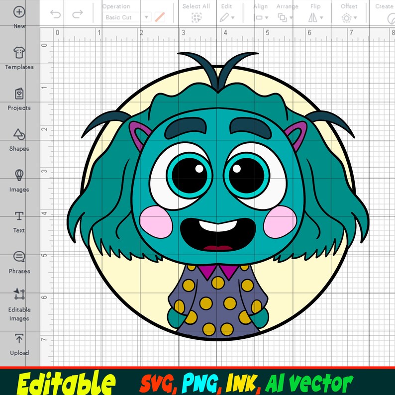 Editable Inside Out 2 Envy SVG, Envy Png Printable, Coloring Pages PNG ...