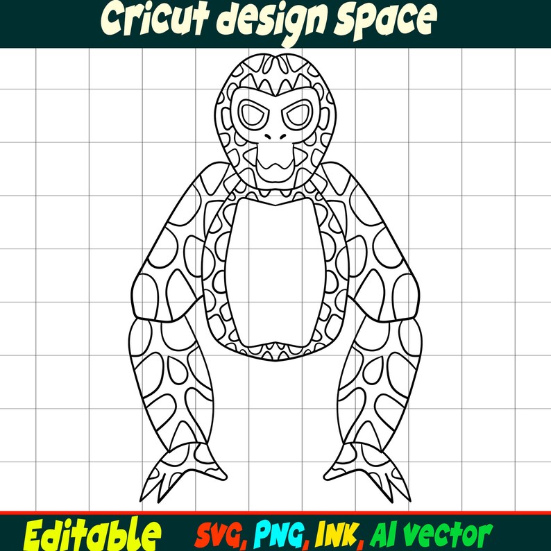 Editable Gorilla Tag SVG, Gorilla Tag PNG, Retro Style Tee, Gorilla Tag ...