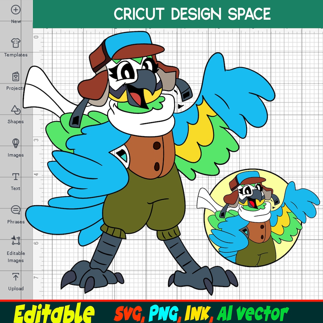 Buy Editable Stickers Lloyd the Lion SVG Mollie Macaw,indigo PARK Lloyd ...