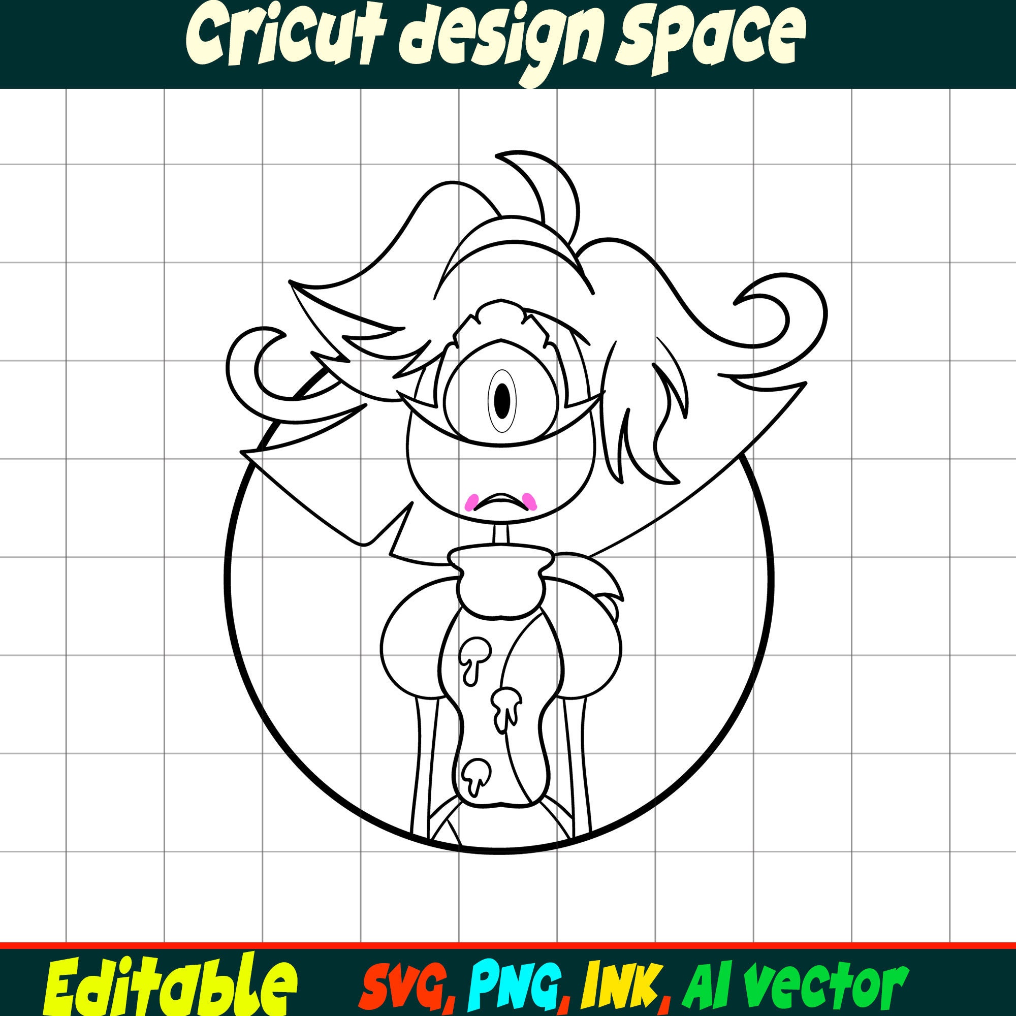 Editable Niffty Hazbin Hotel SVG, Niffty Head Sticker Svg,niffty ...