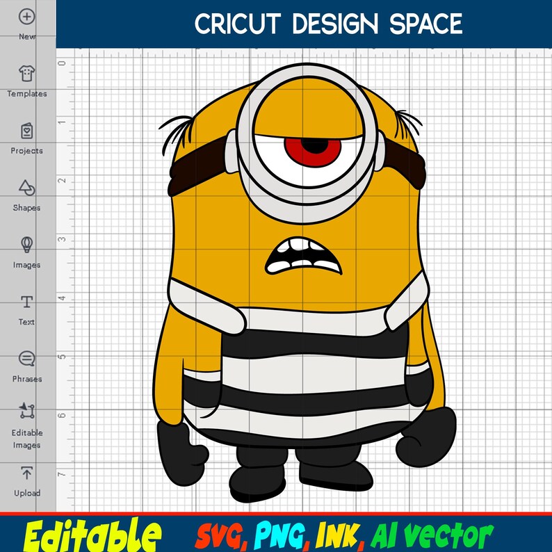Editable Mega Minion Gus SVG, Minion Jerry PNG, Tim From Despicable Me ...