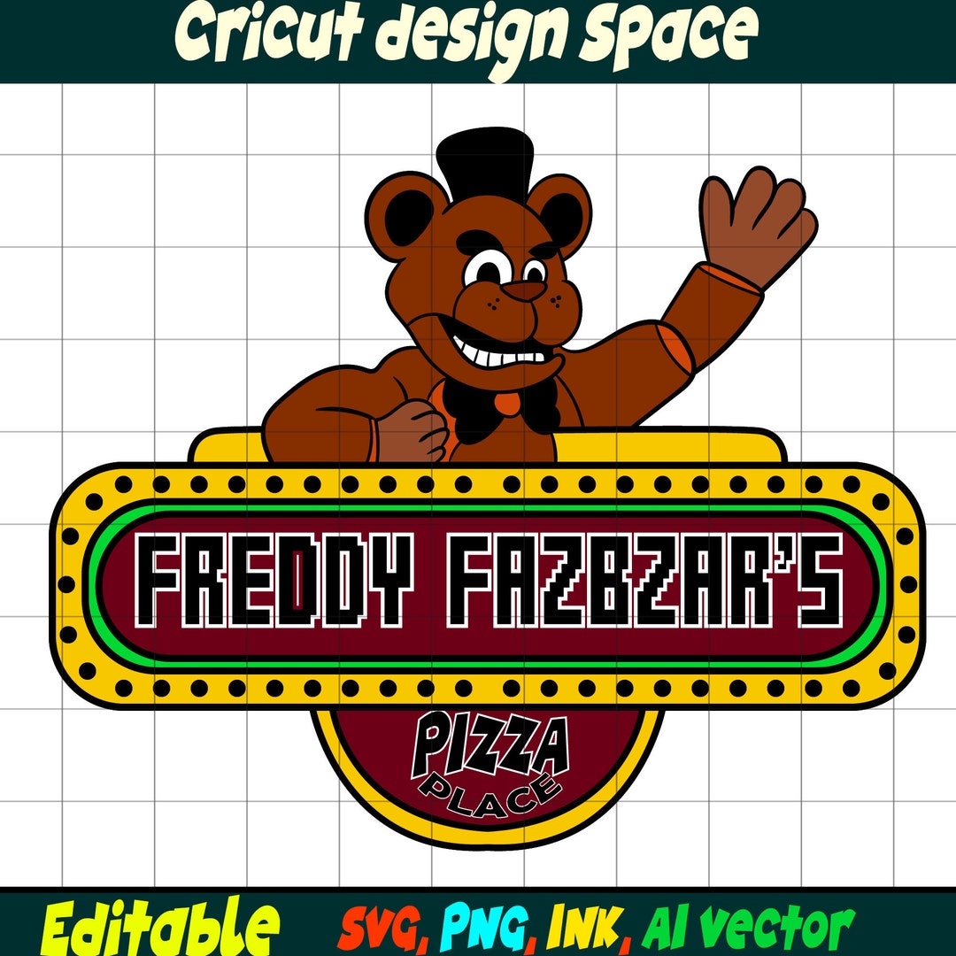 Editable Five Nights at Freddy's SVG, Freddy Fazbzar's Pizza Place Logo ...