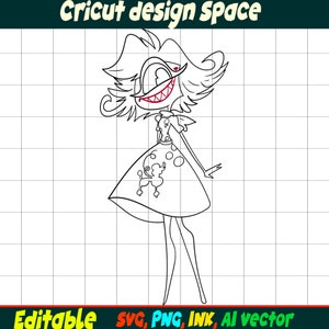 Niffty Hazbin Hotel SVG Alastor SVG, Niffty Hazbin Hotel Coloring Pages ...