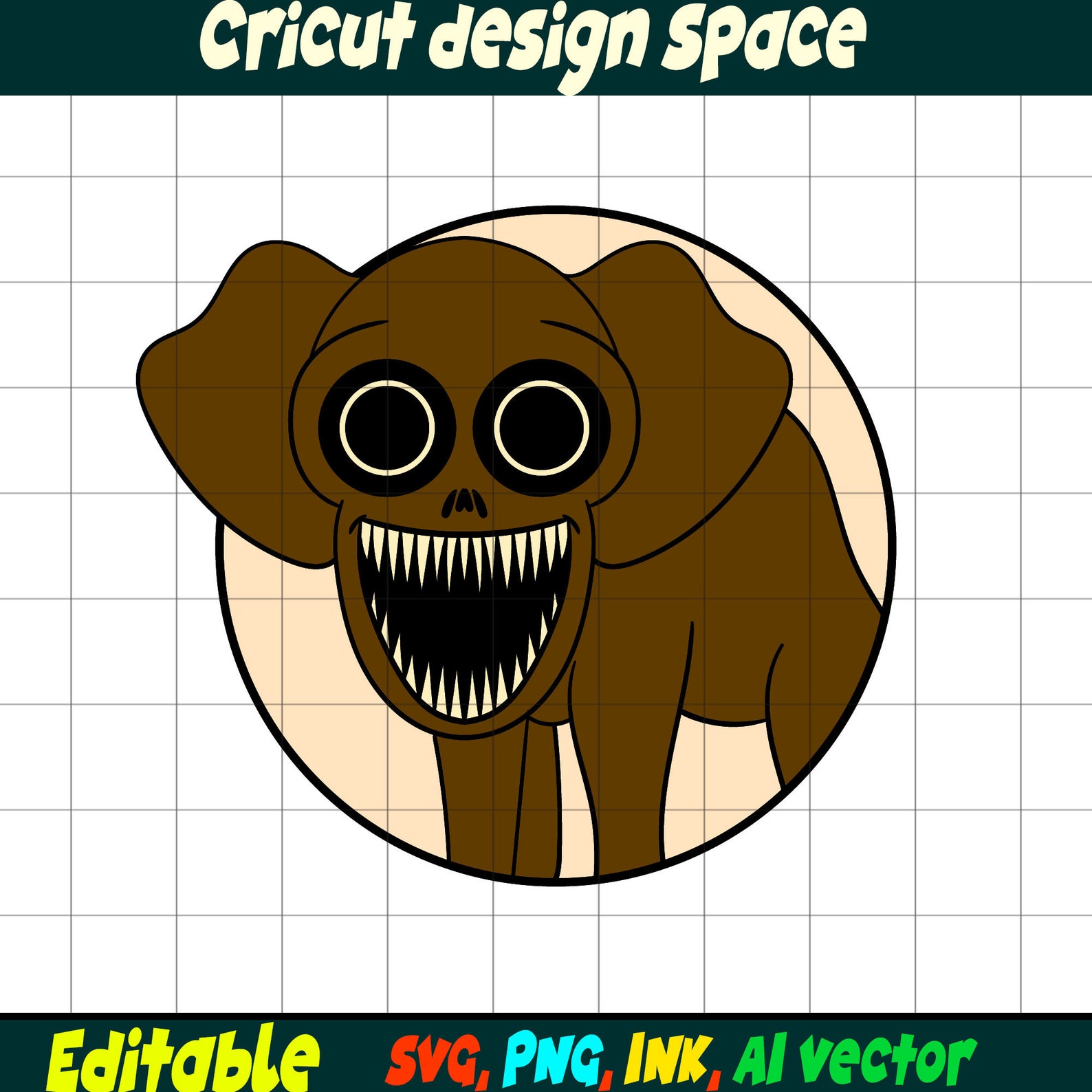 Editable SVG Monster Elephant From Zoonomaly Svg,monster Elephant ...