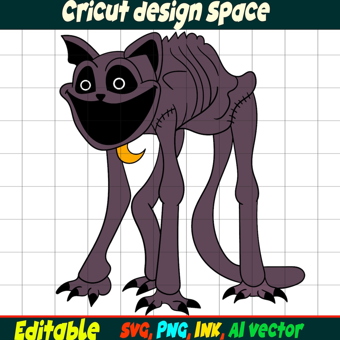 Customizable Monster Catnap From Poppy Playtime Smiling Critters SVG ...