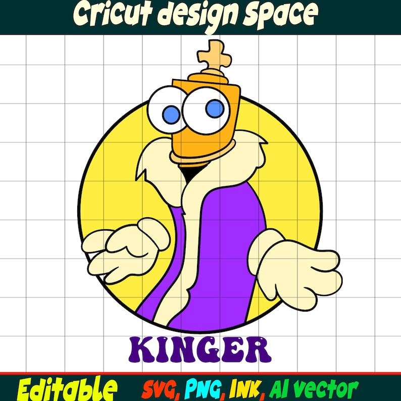 El increíble circo digital Kinger SVG, Png, Ink Kinger Sticker Vector ...