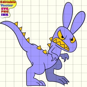 Editable Pomni T-rex, Gangle, Jax, Caine, From the Amazing Digital ...