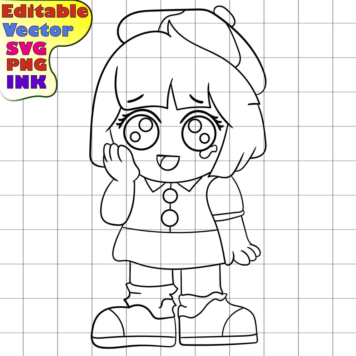 Editable Pomni SVG, Scary Pomni, Pomni From the Amazing Digital Circus ...