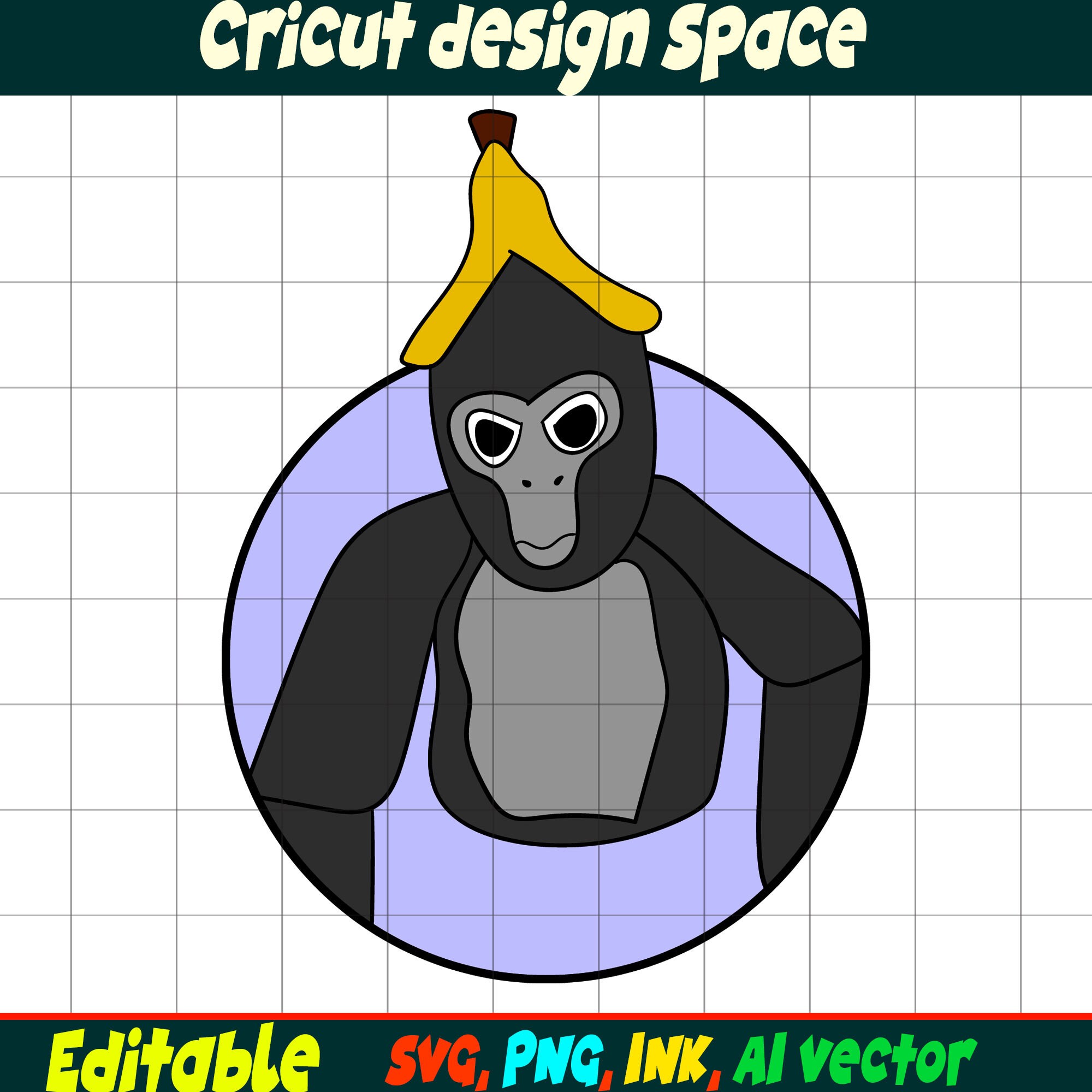 Editable Gorilla Tag SVG, Gorilla Tag PNG Coloring Pages, Gorilla Tag ...