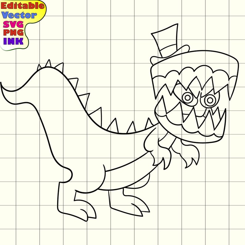 Editable Pomni T-rex, Gangle, Jax, Caine, From the Amazing Digital ...