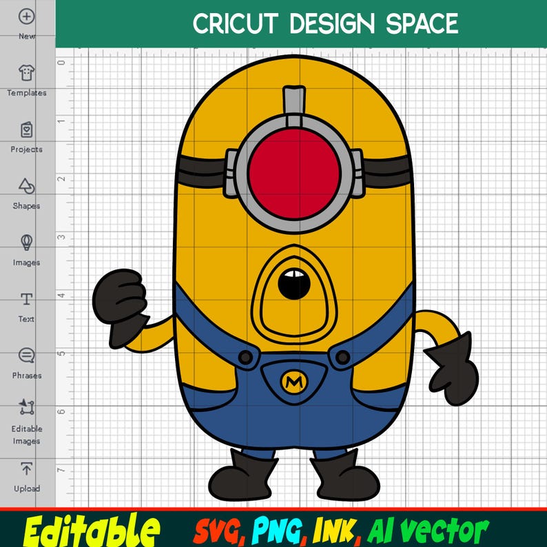 Editable Mega Minion Gus SVG, Minion Jerry PNG, Tim de Despicable Me 4 ...