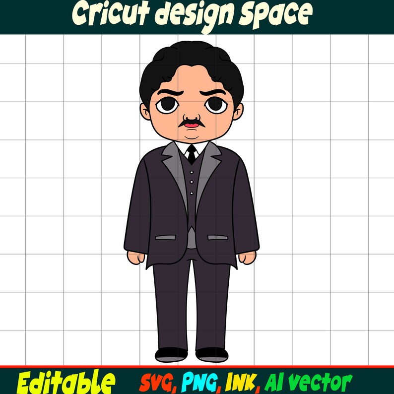 Editable Pack Gomez Addams Svg,coloring Pages Gomez Addams Sticker Png ...