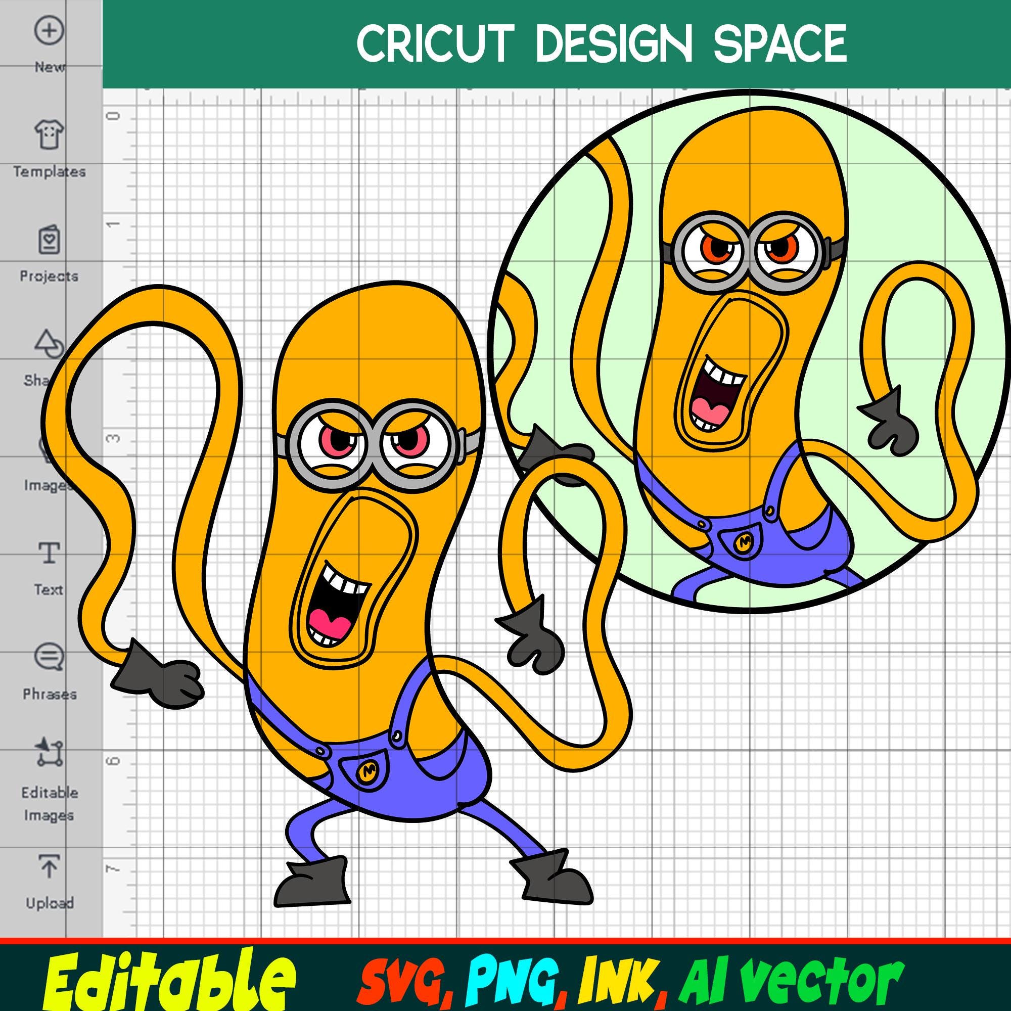 Editable Stickers Mega Minion Dave SVG, Minion Dave PNG, Vinyl Sticker ...