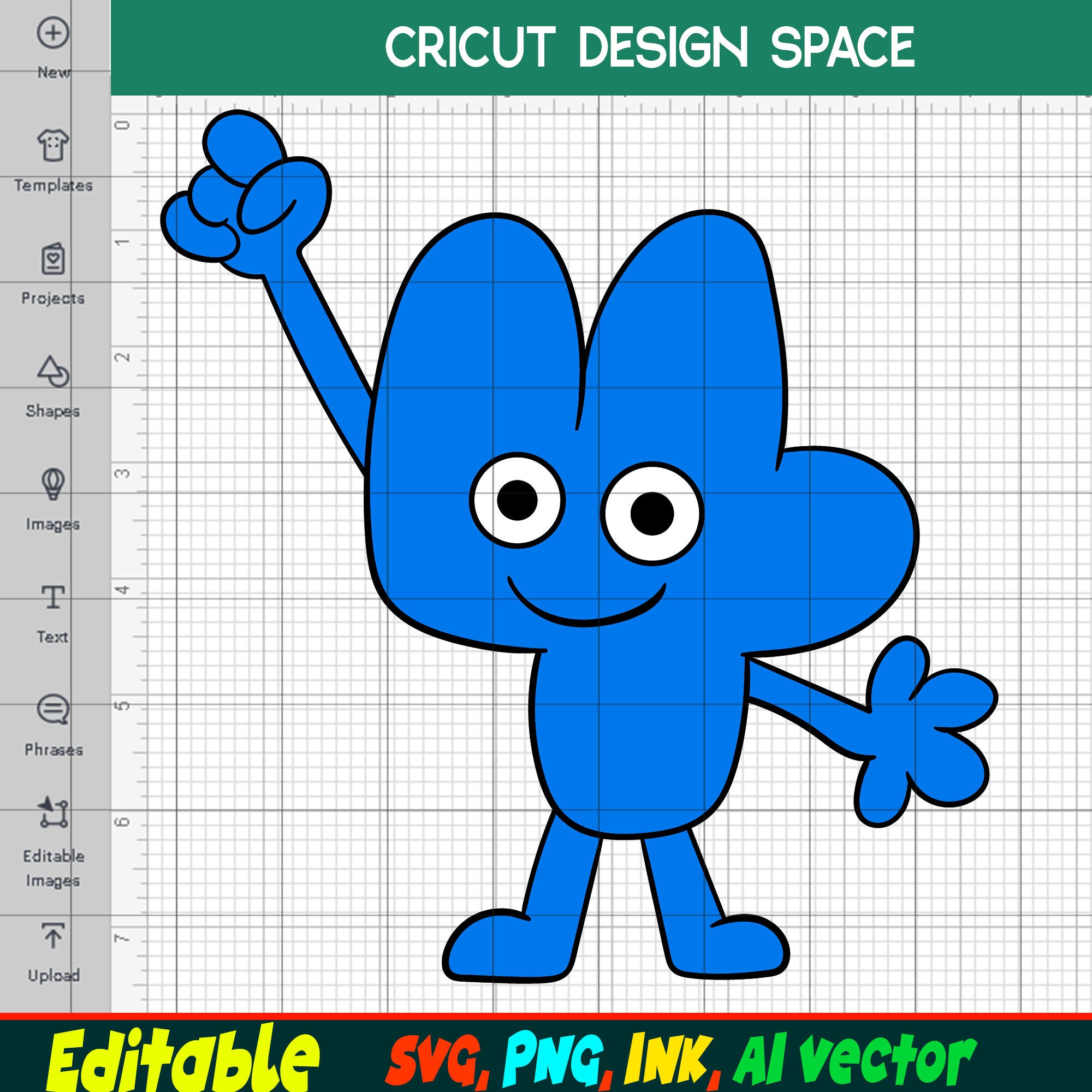 Editable Canva Birthday Invitation Bfdi Match Svg,eraser PNG, Out of ...