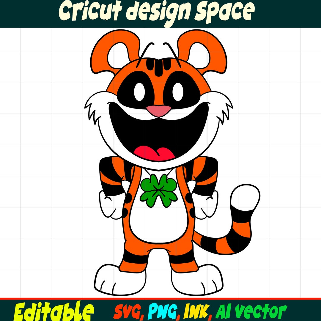Editable Tiggy Tigers From Poppy Playtime Fanmade Smiling Critters SVG ...