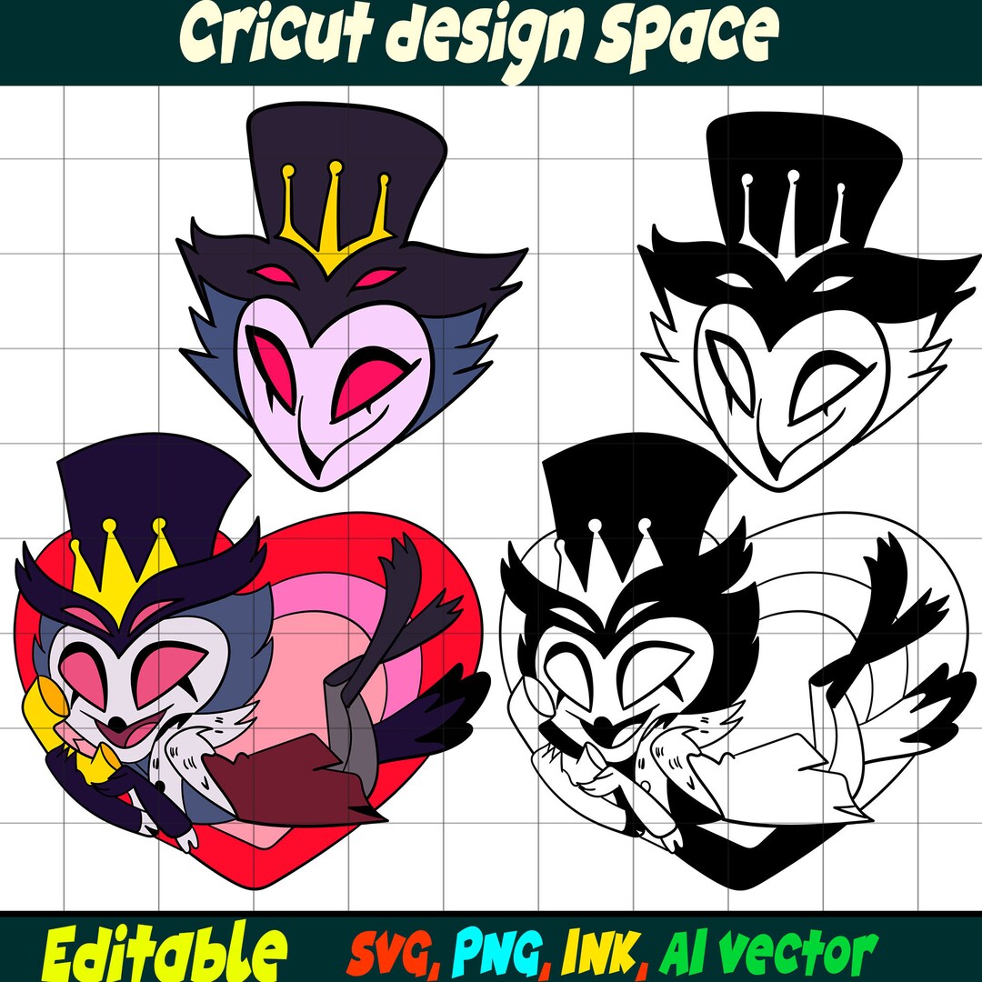 Editable Cut File Hazbin Hotel Helluva Boss Stolas Decal SVG, PNG, Ink ...