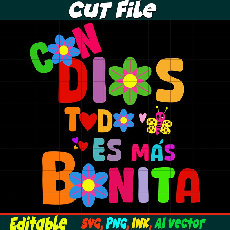 Editable Karol G Png, SVG, PDF Con Dios Todo Es Mas Bonito SVG ...