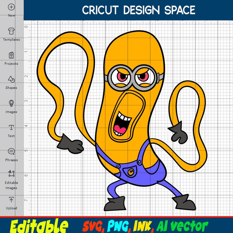 Editable Stickers Mega Minion Gus SVG, Minion Jerry PNG, Tim From ...