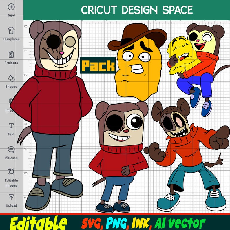 Editable Stickers Max the Monkey New SVG, Max the Monkey Old PNG, Vinyl ...