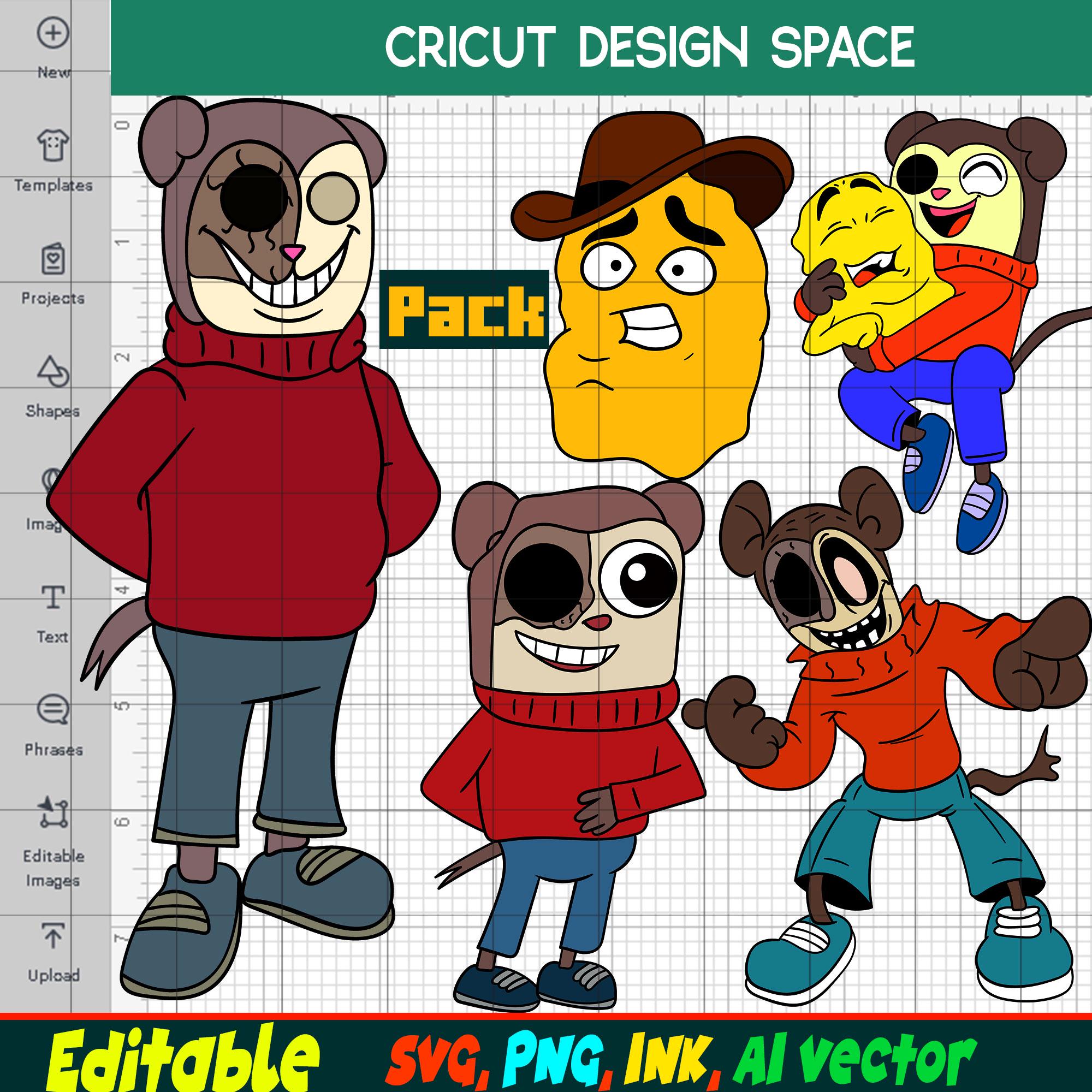 Editable Stickers Max the Monkey New SVG, Max the Monkey Old PNG, Vinyl ...