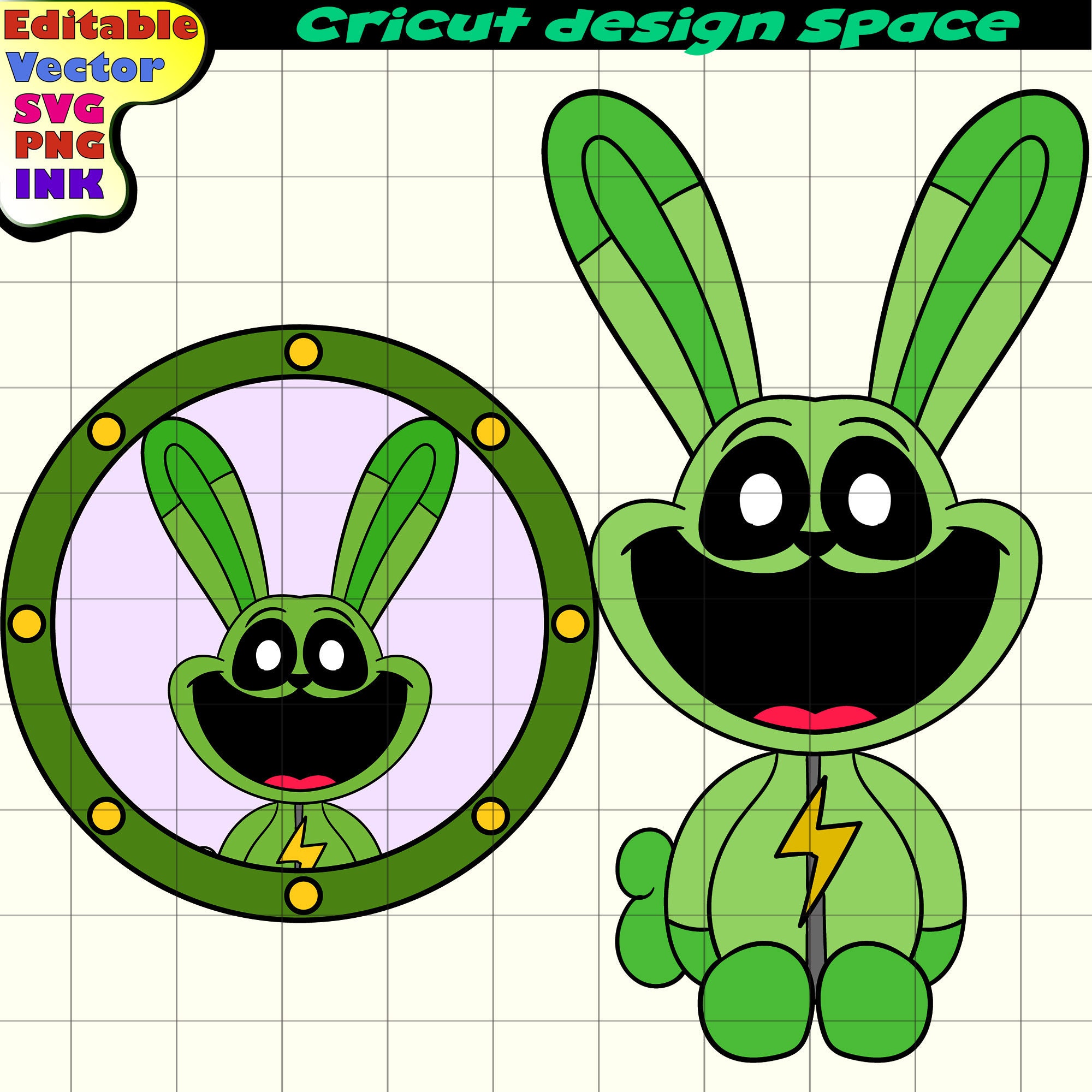 Editable Smilling Critters Humanized Hoppy Hopscotch SVG, Hoppy ...