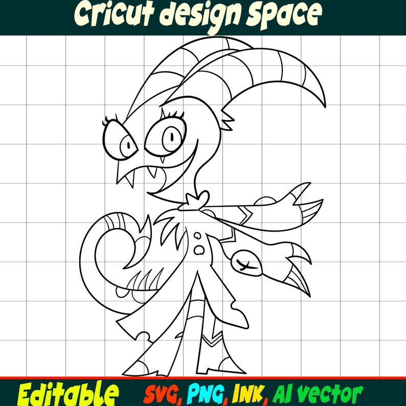 Editable Blitzo Helluva Boss SVG, Blitzo Helluva Boss Vector Coloring ...