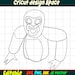 Editable Gorilla Tag SVG, Gorilla Tag PNG Coloring Pages, Gorilla Tag ...