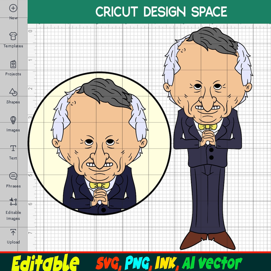 Editable Smiling Friends Stickers Mr. Boss SVG, Mr. Boss Sticker Png Printable for Birthday Gift ...