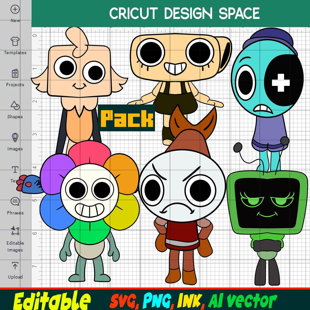 Editable Pack Cut File Project Dandy's World,astro,dandy,goob,shelly ...