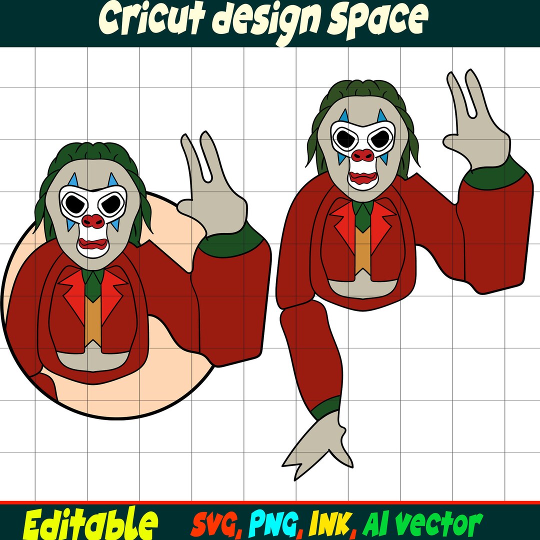 Gorilla Tag Stickers PNG, SVG, Joker Gorilla Tag PNG Coloring Pages ...